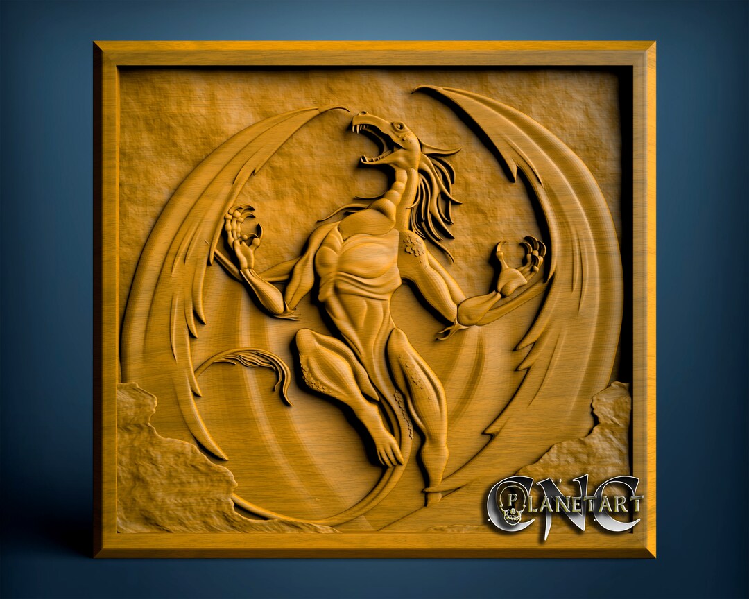 Dragon, 3D STL Model, CNC Router Engraver, Artcam, Aspire, CNC Files ...
