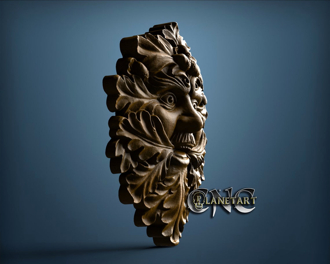 Green Man 3D STL Model CNC Router Engraver Artcam Aspire - Etsy