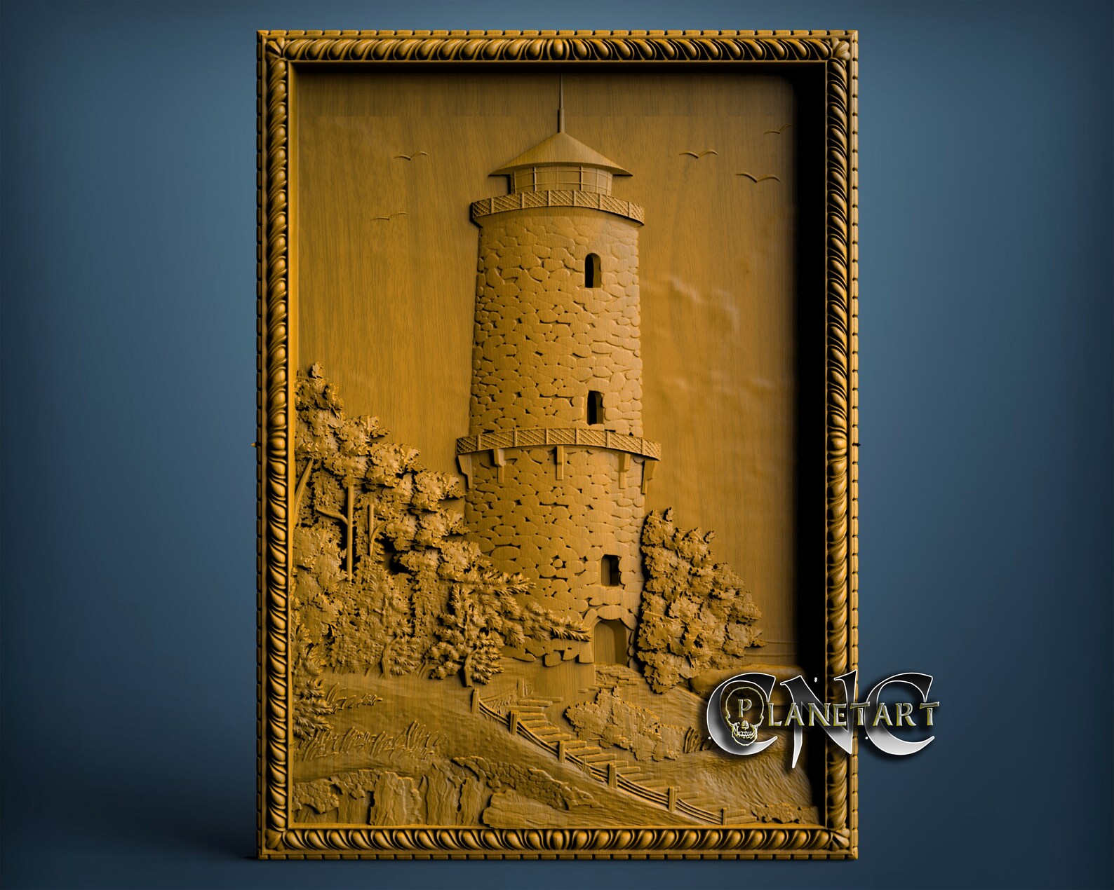 Lighthouse 3D STL Model CNC Router Engraver Artcam Aspire - Etsy