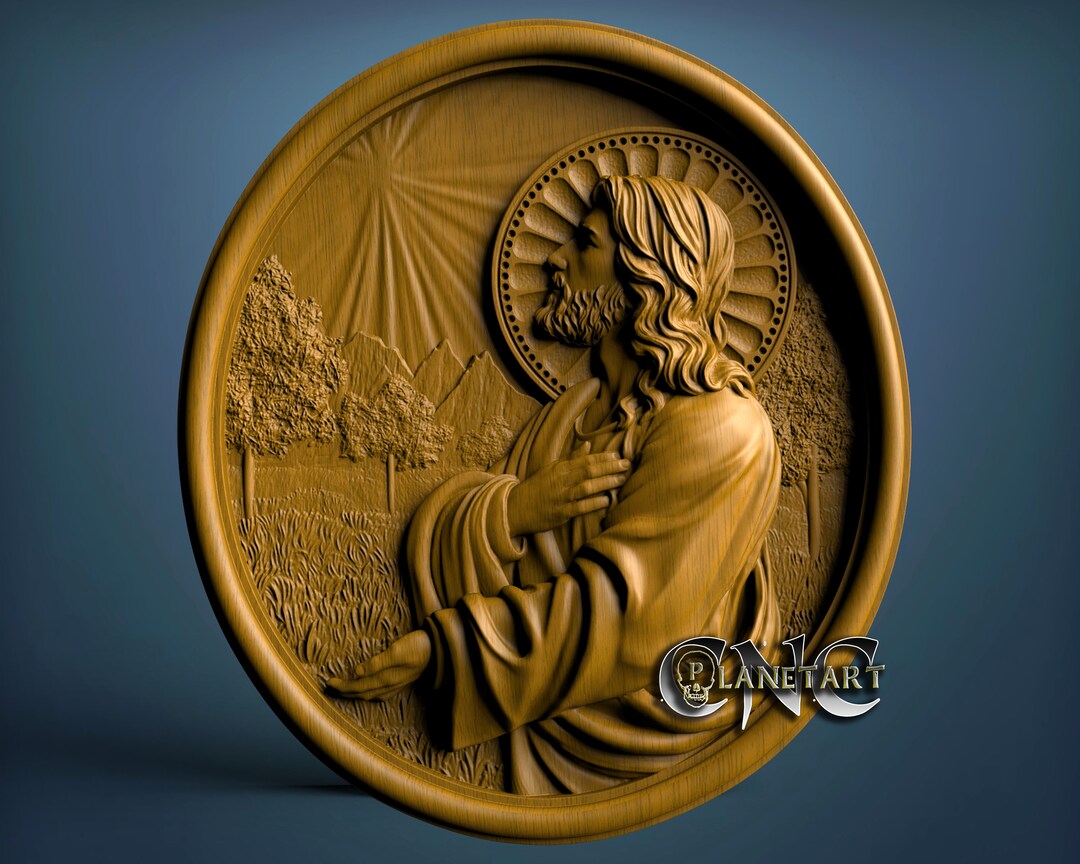 Jesus, 3D STL Model, CNC Router Engraver, Artcam, Aspire, CNC Files ...