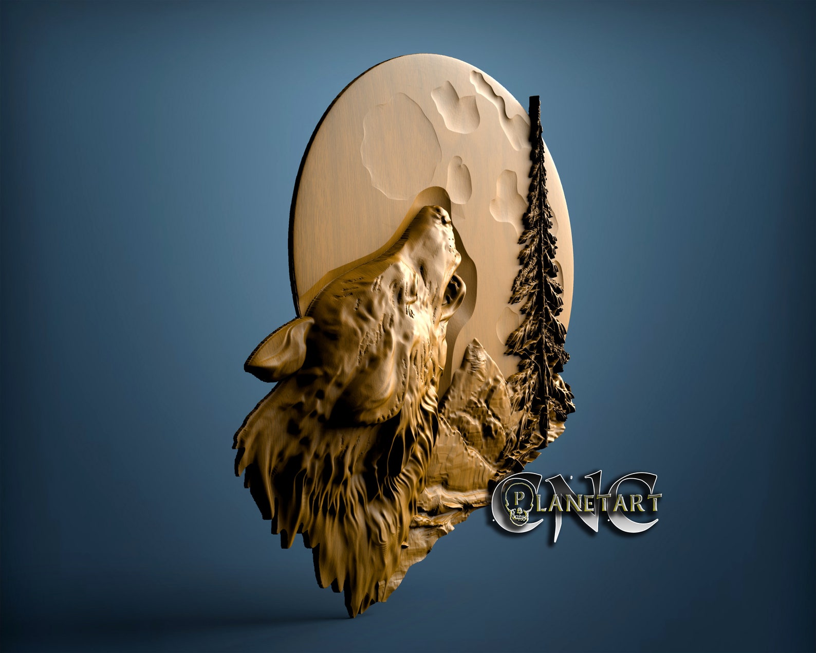 Wolf 3D STL Model CNC Router Engraver Artcam Aspire CNC - Etsy