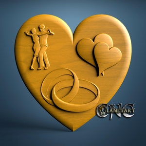 Heart, 3D STL Model, CNC Router Engraver, Artcam, Aspire, CNC Files ...