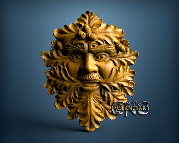 Green Man 3D STL Model CNC Router Engraver Artcam Aspire - Etsy UK
