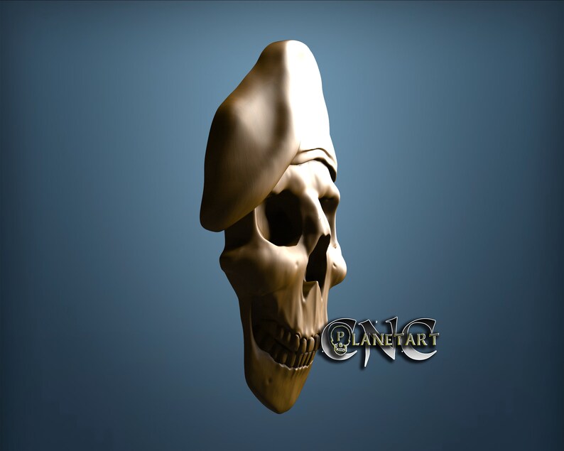 Skull 3D STL Model CNC Router Engraver Artcam Aspire CNC | Etsy