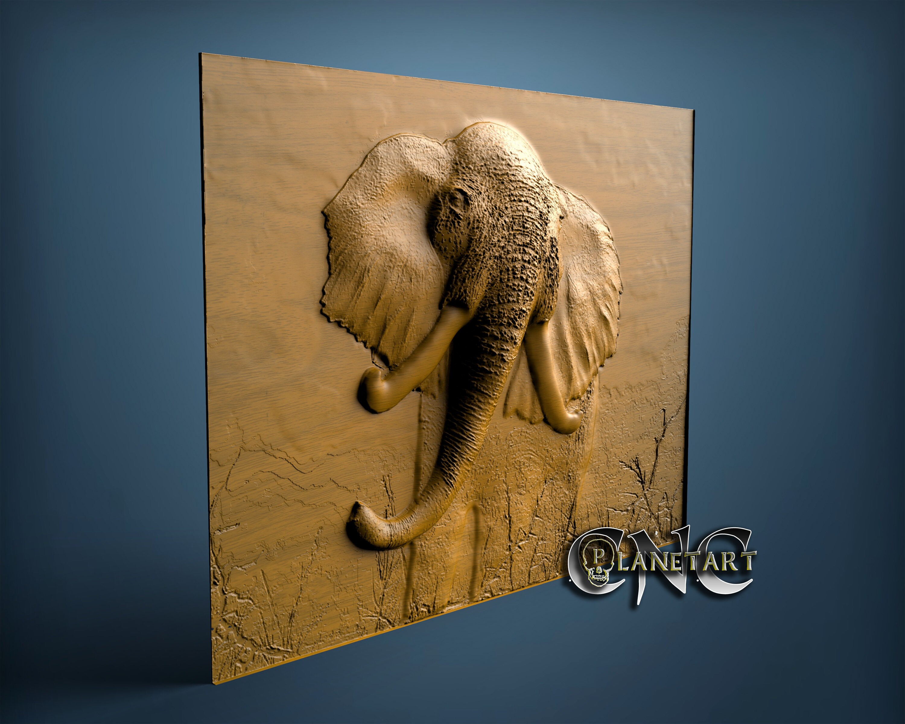 Angry Elephant 3D STL Model CNC Router Engraver Artcam - Etsy
