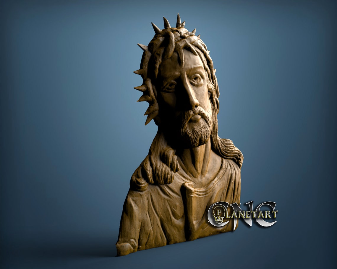 Jesus 3D STL Model CNC Router Engraver Artcam Aspire CNC - Etsy