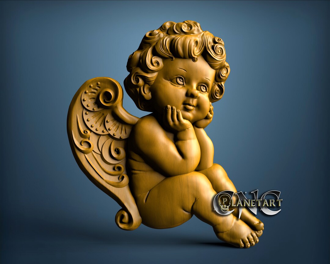 Angel, 3D STL Model, CNC Router Engraver, Artcam, Aspire, CNC Files ...