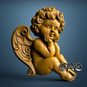 Angel, 3D STL Model, CNC Router Engraver, Artcam, Aspire, CNC Files ...