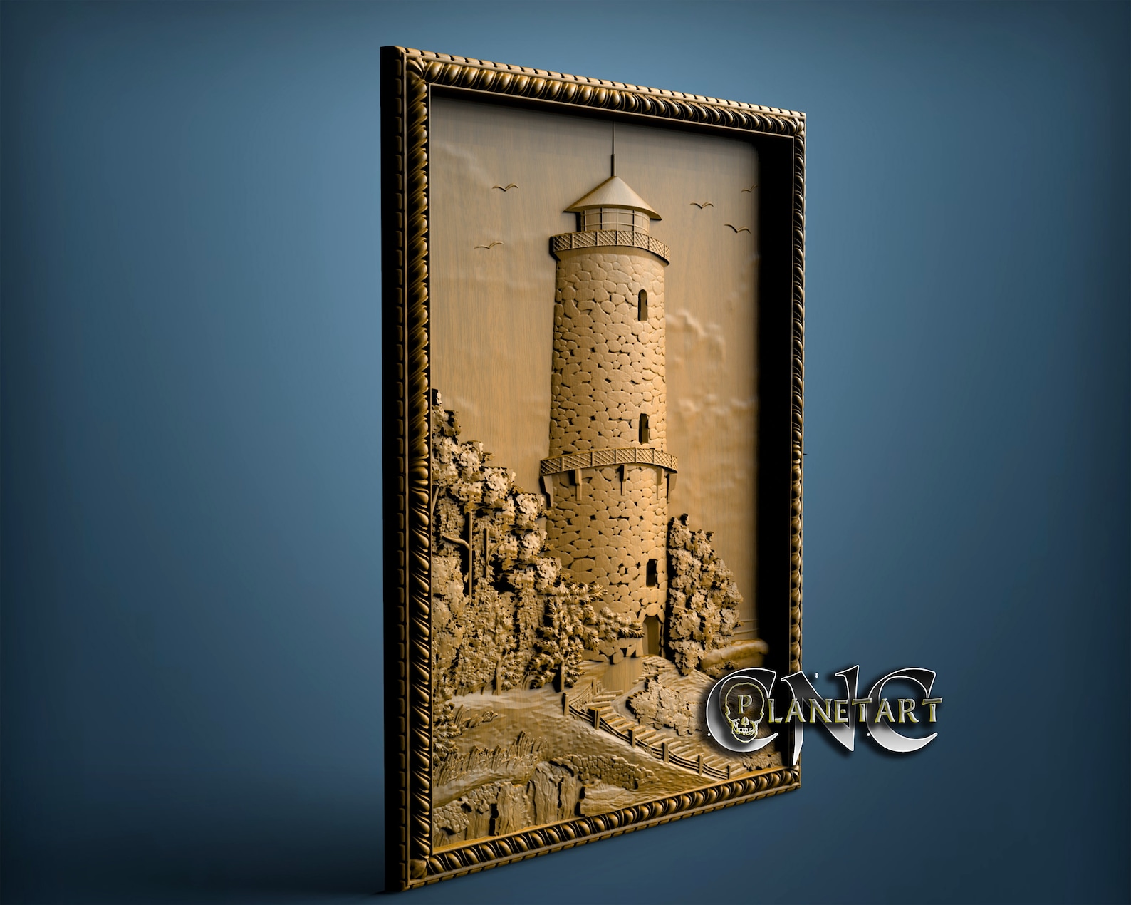 Lighthouse 3D STL Model CNC Router Engraver Artcam Aspire - Etsy