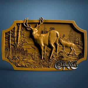 Home Improvement Home & Hobby Mule Deer Buck STL model for CNC etna.com.pe