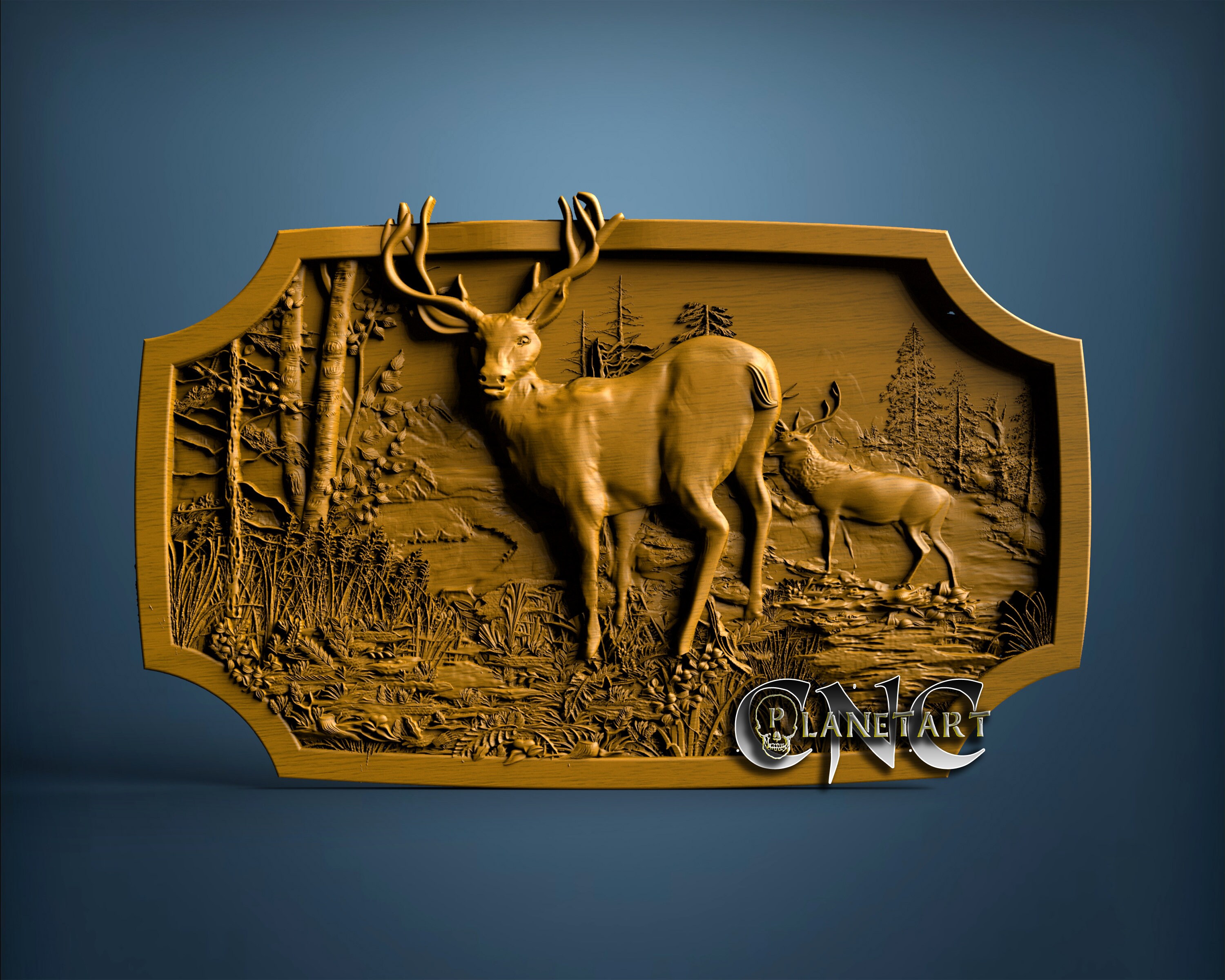 Deer 3D STL Model CNC Router Engraver Artcam Aspire CNC - Etsy Canada