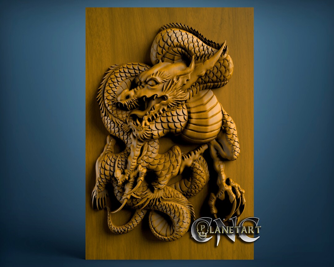 Buy Drago, 3D STL Model, CNC Router Engraver, Artcam, Aspire, CNC Files ...