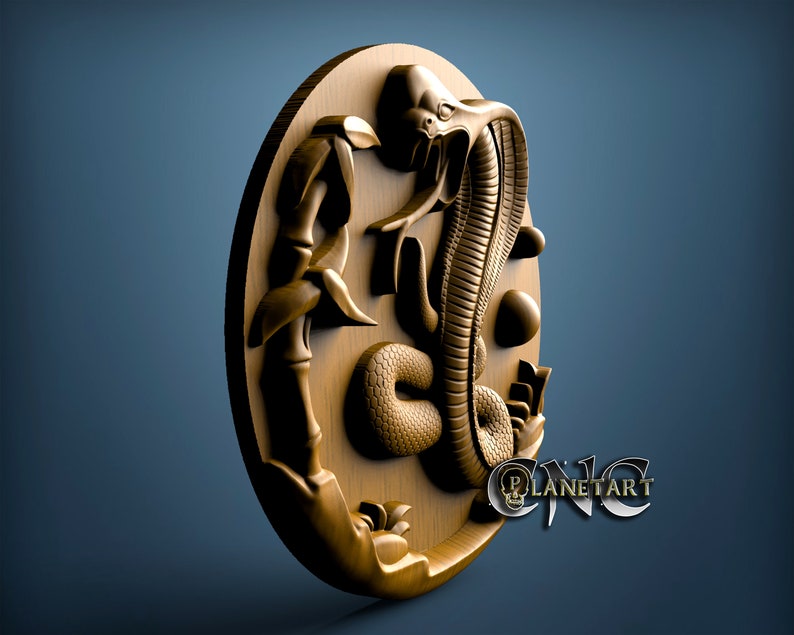 Cobra Round 3D STL Model CNC Router Engraver Artcam - Etsy
