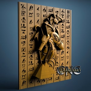 Egypt Gods, 3D STL Model, CNC Router Engraver, Artcam, Aspire, CNC ...