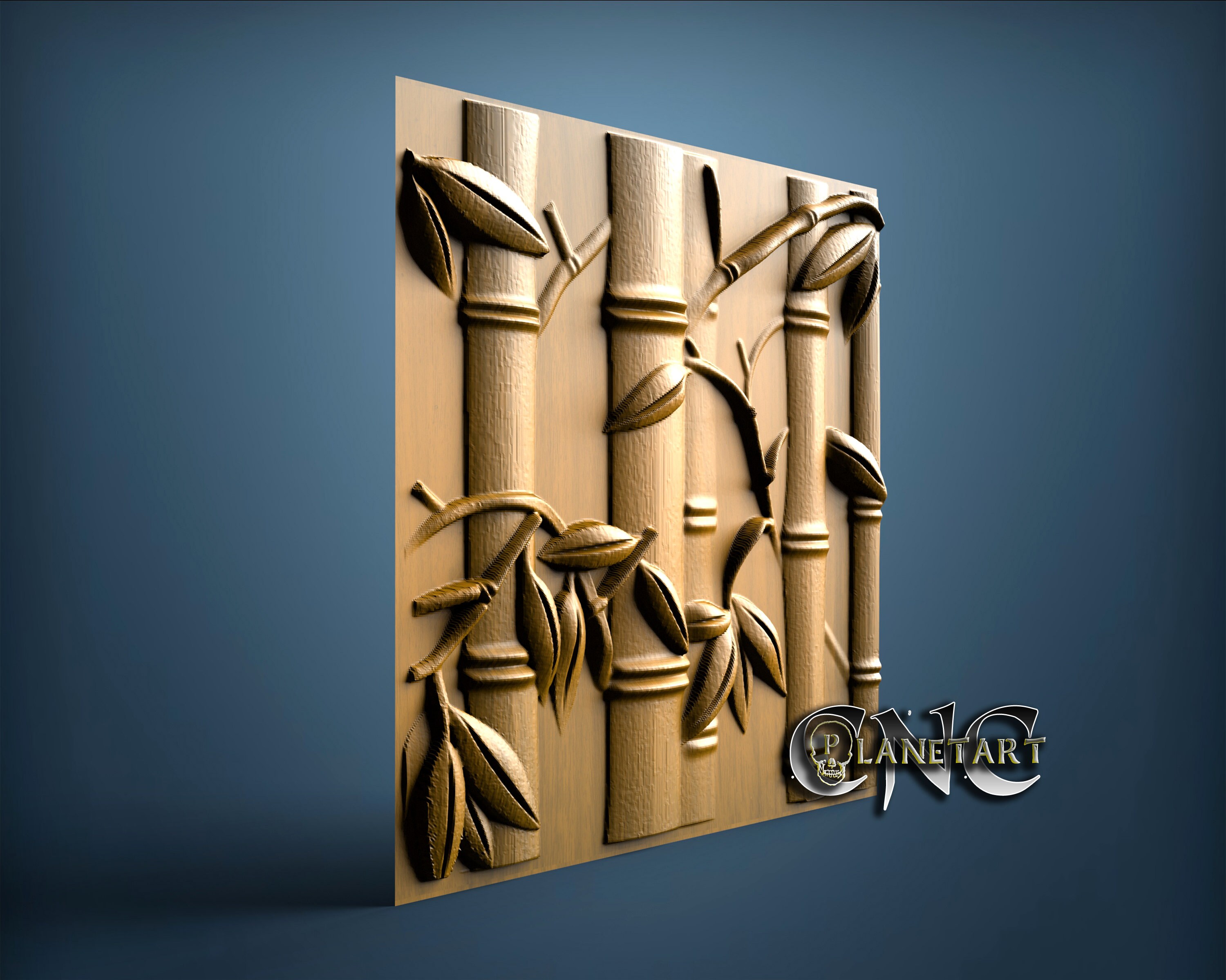 Bamboo 3D STL Model CNC Router Engraver Artcam Aspire CNC | Etsy