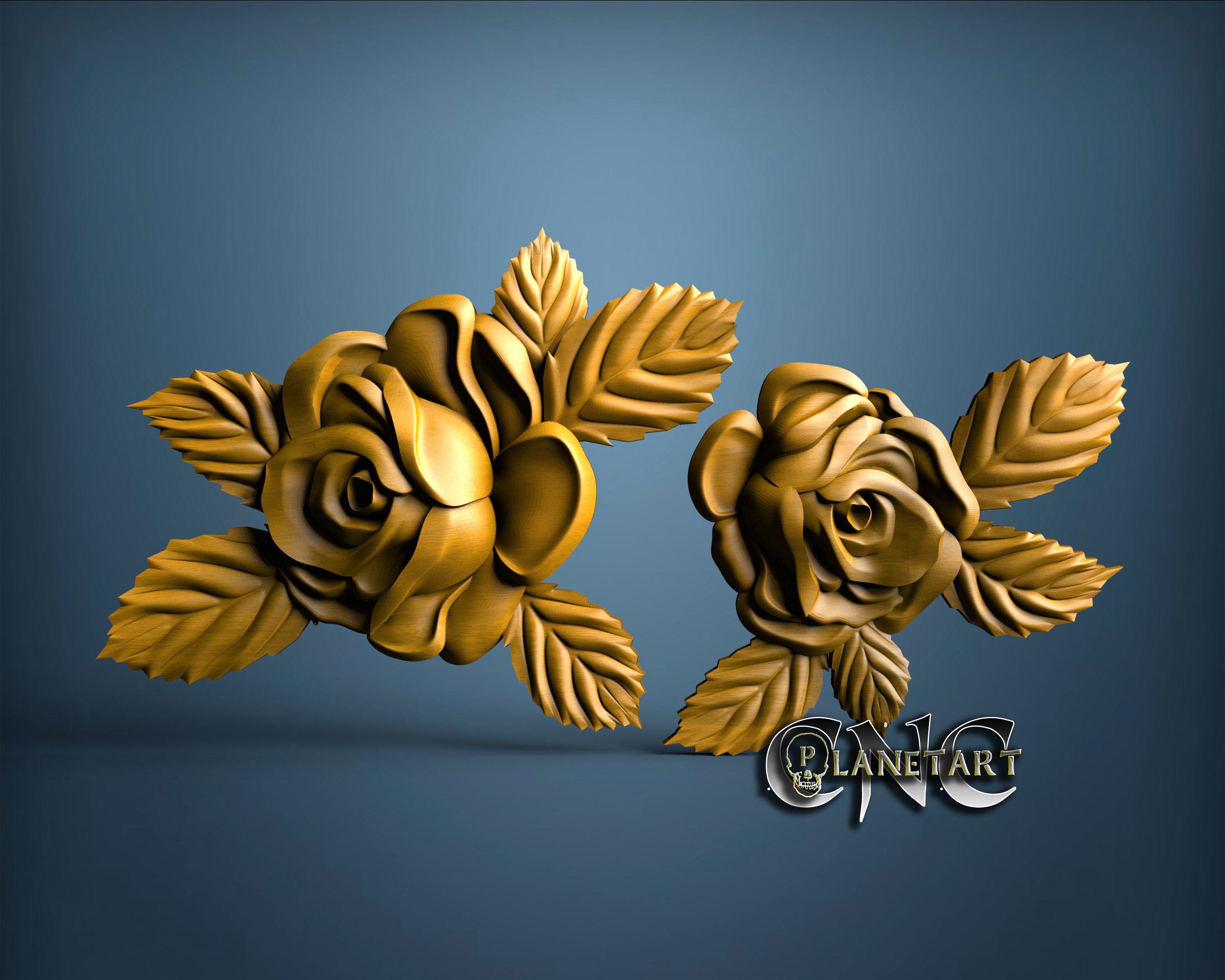 Flores Modelo 3D STL Grabador de enrutador CNC Artcam - Etsy México