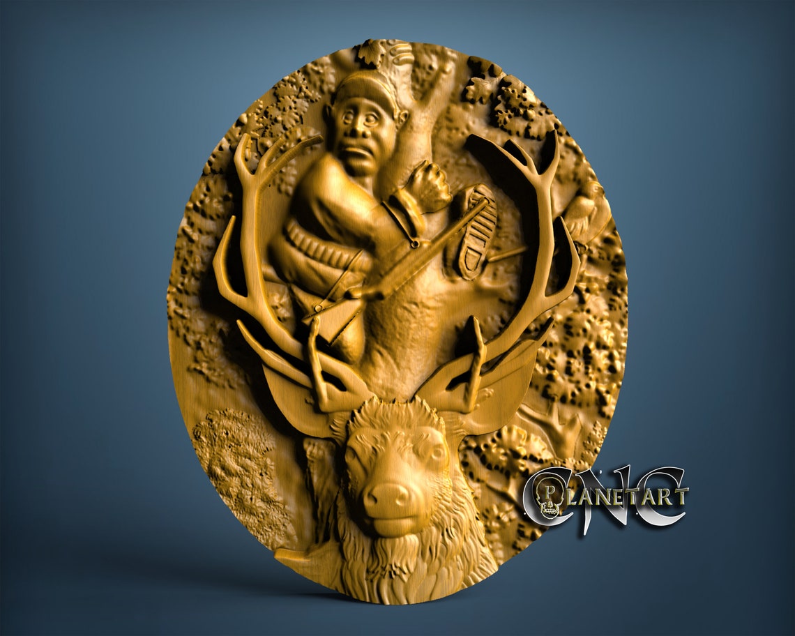 Hunting Deer 3D STL Model CNC Router Engraver Artcam - Etsy