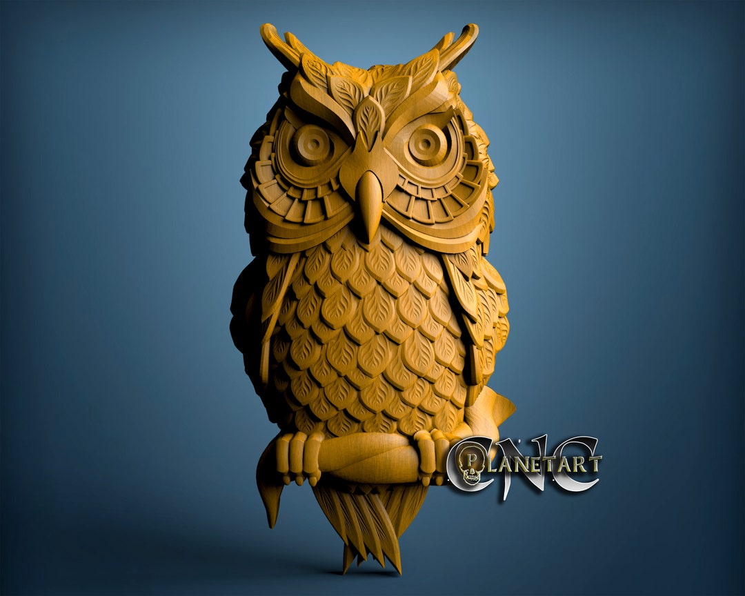 Owl, 3D STL Model, CNC Router Engraver, Artcam, Aspire, CNC Files, Wood, Art, Wall Decor, Cnc - Etsy