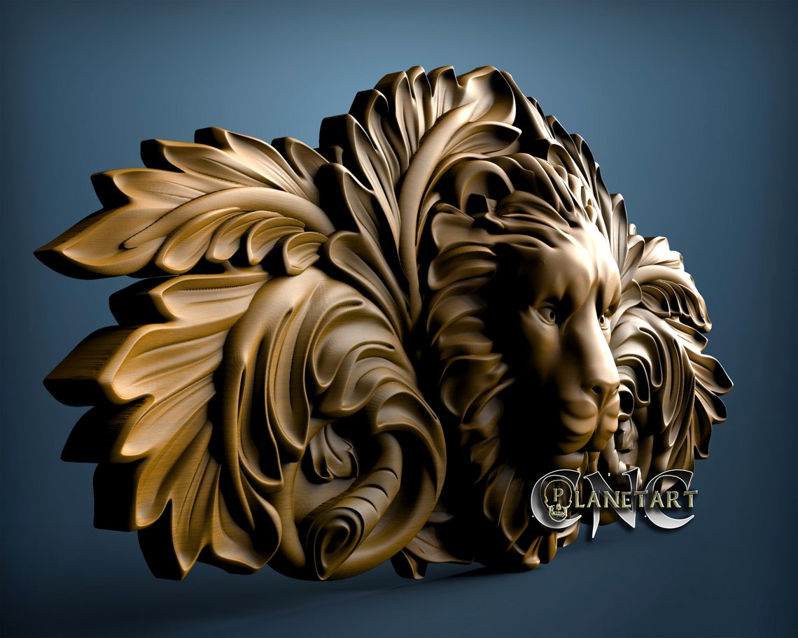 Lion 3D STL Model CNC Router Engraver Artcam Aspire CNC - Etsy