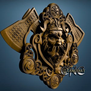 Viking, 3D STL Model, CNC Router Engraver, Artcam, Aspire, CNC Files ...