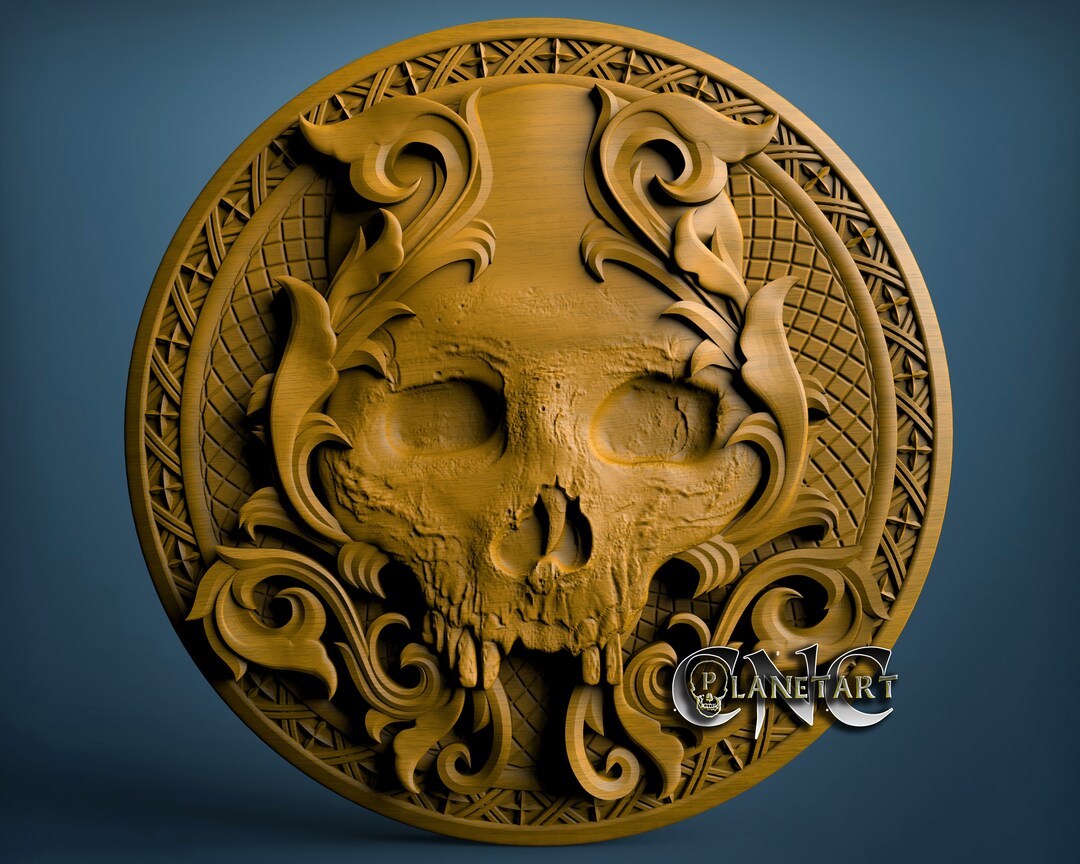 Skull 3d Stl Model Cnc Router Engraver Artcam Aspire Cnc Files
