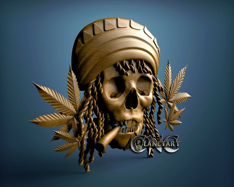 Skull 3d Stl Model Cnc Router Engraver Artcam Aspire Cnc Etsy