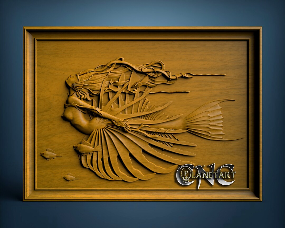 Mermaid, 3D STL Model, CNC Router Engraver, Artcam, Aspire, CNC Files ...
