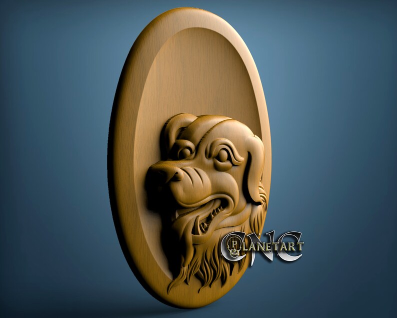 Dog 3D STL Model CNC Router Engraver Artcam Aspire CNC | Etsy