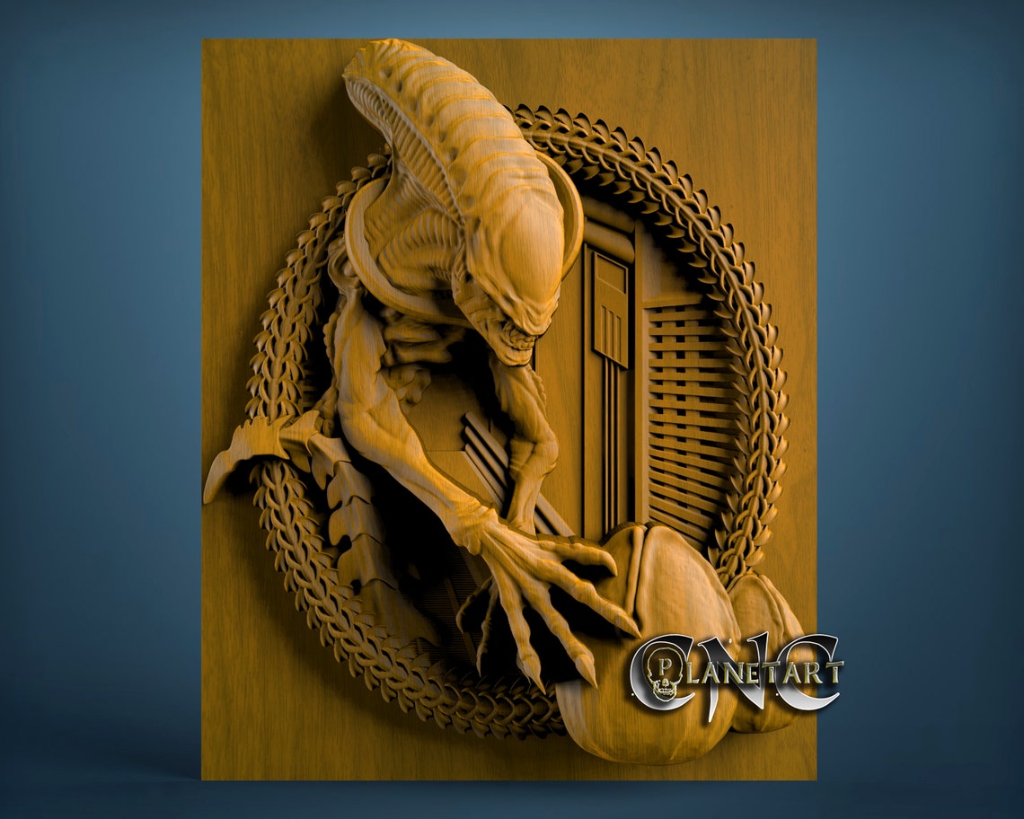 Alien Eggs 3D STL Model CNC Router Engraver Artcam Aspire - Etsy