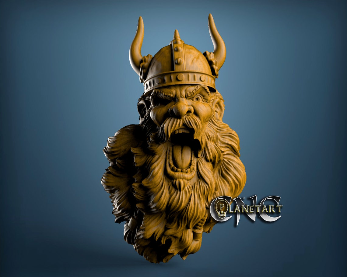 Viking 3D STL Model CNC Router Engraver Artcam Aspire CNC | Etsy