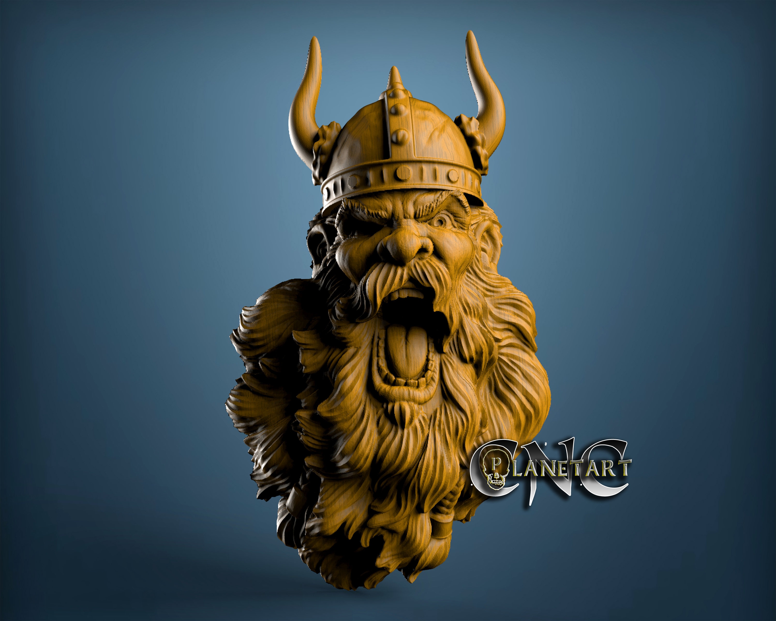 Viking 3D STL Model CNC Router Engraver Artcam Aspire CNC | Etsy