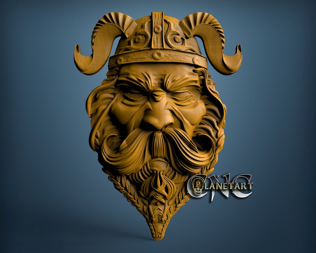 Viking, 3D STL Model, CNC Router Engraver, Artcam, Aspire, CNC Files ...
