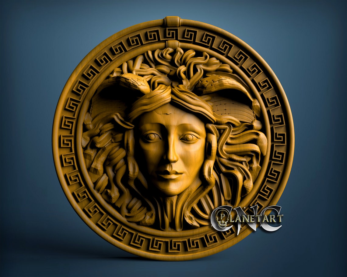 Medusa 3d Stl Model Cnc Router Engraver Artcam Aspire Cnc Etsy