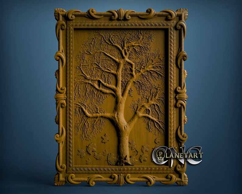 Tree of Life Framed 3D STL Model CNC Router Engraver - Etsy