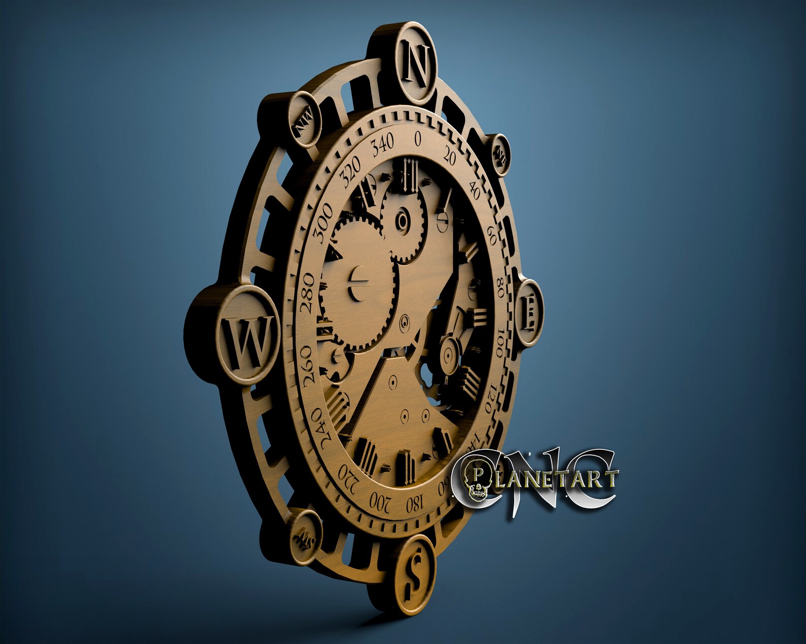 Mechanical Clock 3D STL Model CNC Router Engraver Artcam - Etsy