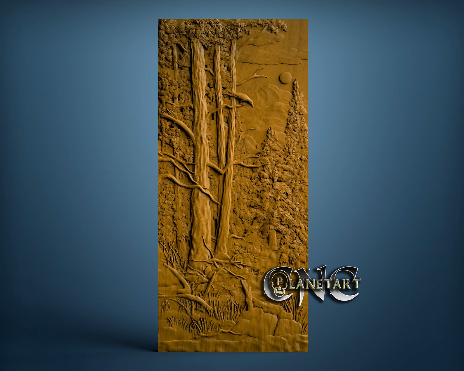 Trees 3D STL Model CNC Router Engraver Artcam Aspire CNC - Etsy