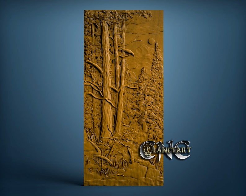 Trees 3D STL Model CNC Router Engraver Artcam Aspire CNC | Etsy