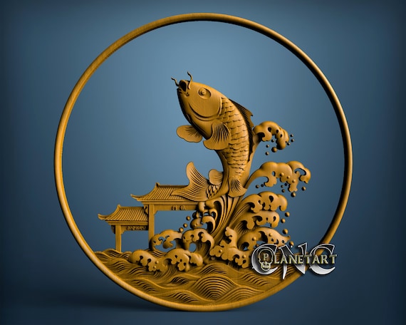 Fish 3D STL Model CNC Router Engraver Artcam Aspire CNC | Etsy