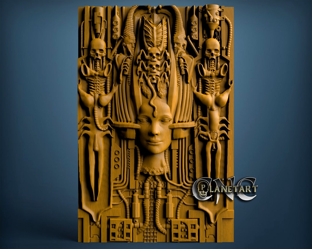 Hr Giger, 3D STL Model, CNC Router Engraver, Artcam, Aspire, CNC Files ...