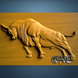 Bull, 3D STL Model, CNC Router Engraver, Artcam, Aspire, CNC Files ...