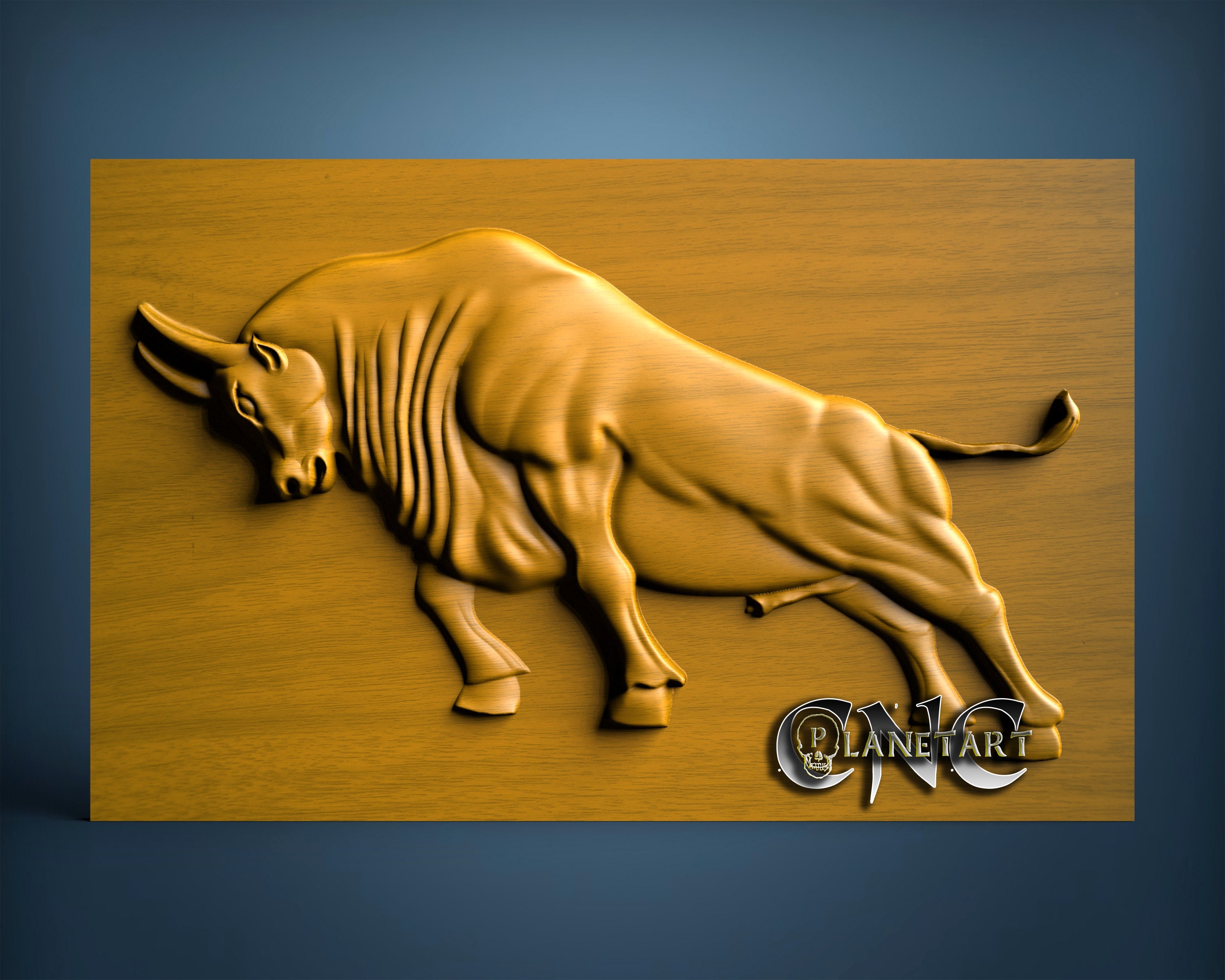 Bull, 3D STL Model, CNC Router Engraver, Artcam, Aspire, CNC Files ...