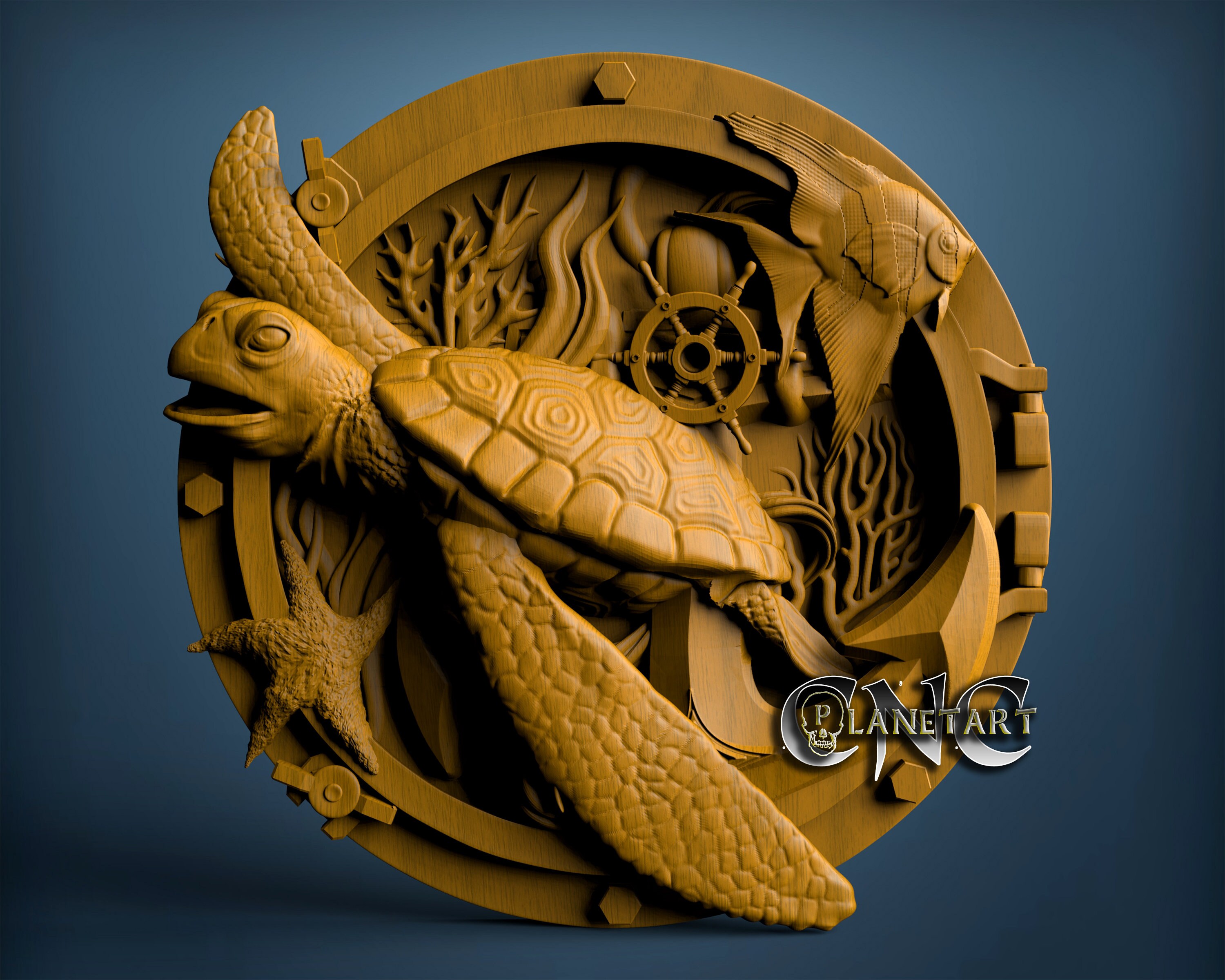 Sea Life 3D STL Model CNC Router Engraver Artcam Aspire - Etsy Australia