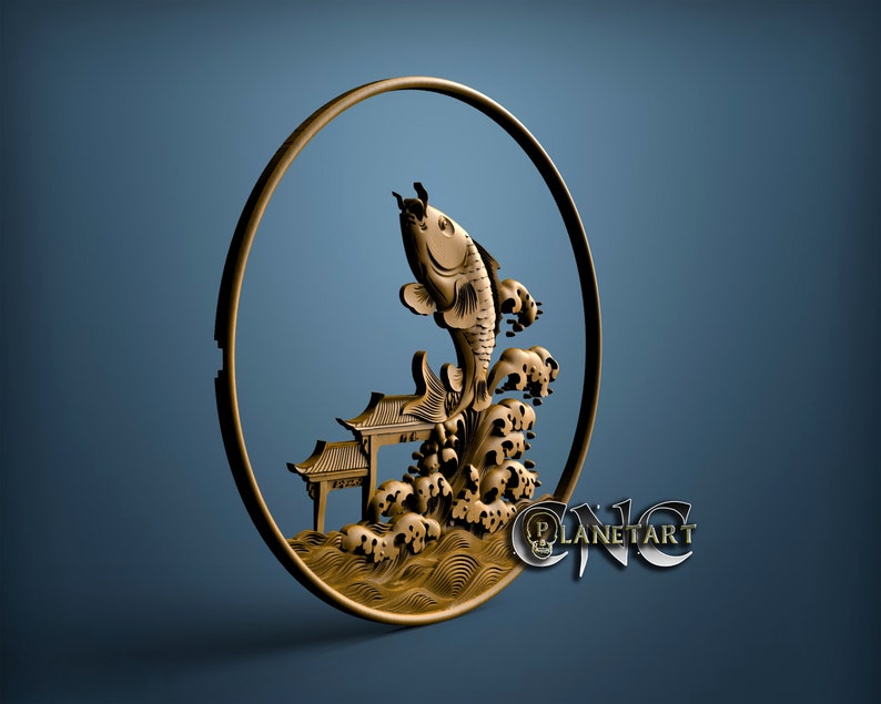 Fish 3D STL Model CNC Router Engraver Artcam Aspire CNC | Etsy