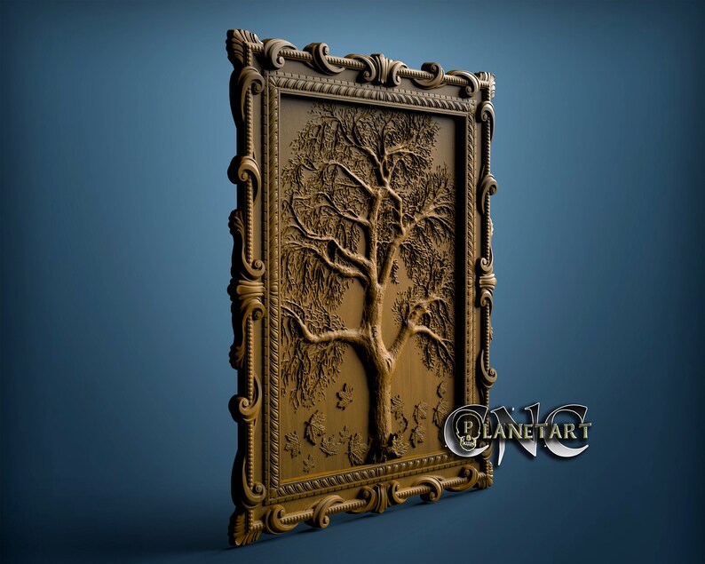 Tree of Life Framed 3D STL Model CNC Router Engraver - Etsy