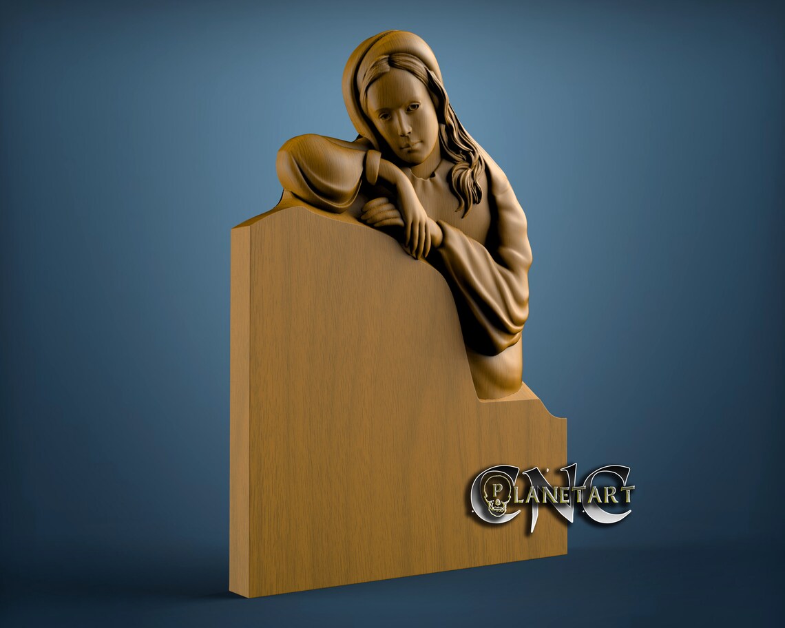 Grave Stone 3D STL Model CNC Router Engraver Artcam - Etsy