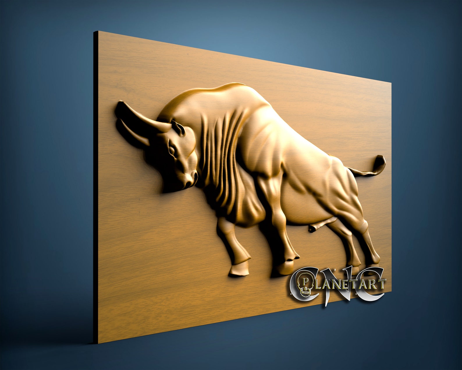 Bull, 3D STL Model, CNC Router Engraver, Artcam, Aspire, CNC Files ...
