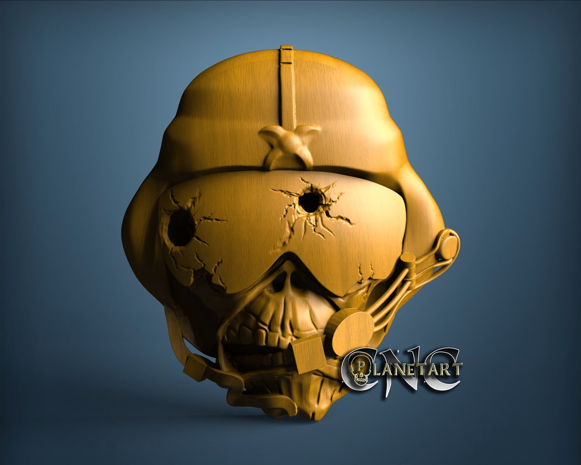 Pilot Mask 3D STL Model CNC Router Engraver Artcam Aspire | Etsy