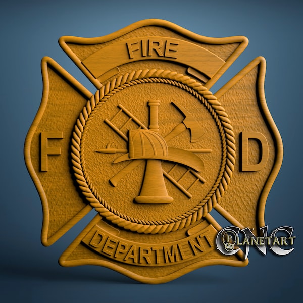 Firefighter Badge 3d Stl Files - Etsy