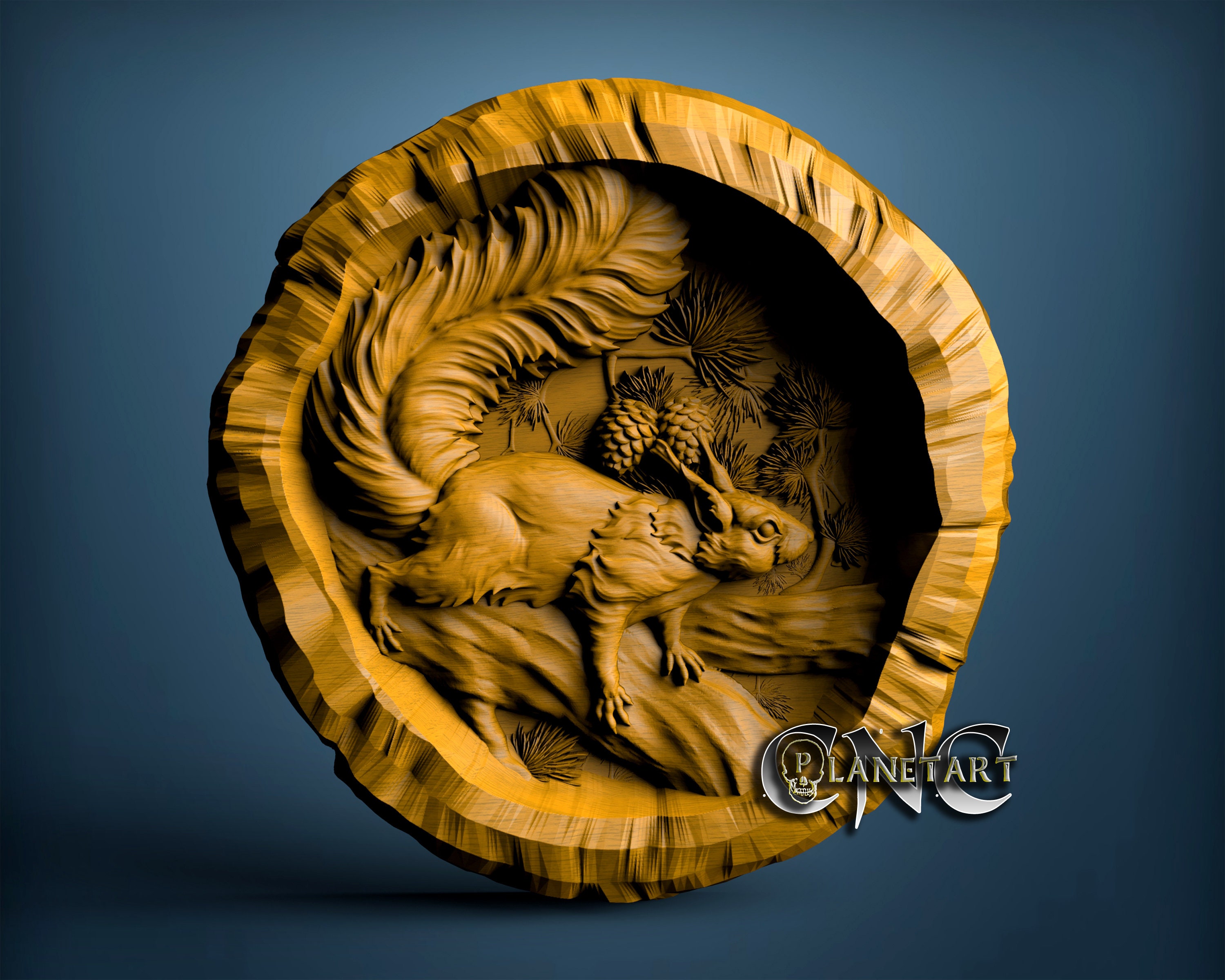 Squirrel 3D STL Model CNC Router Engraver Artcam Aspire - Etsy UK