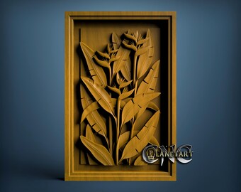 Flowers 3D STL Model CNC Router Engraver Artcam Aspire | Etsy